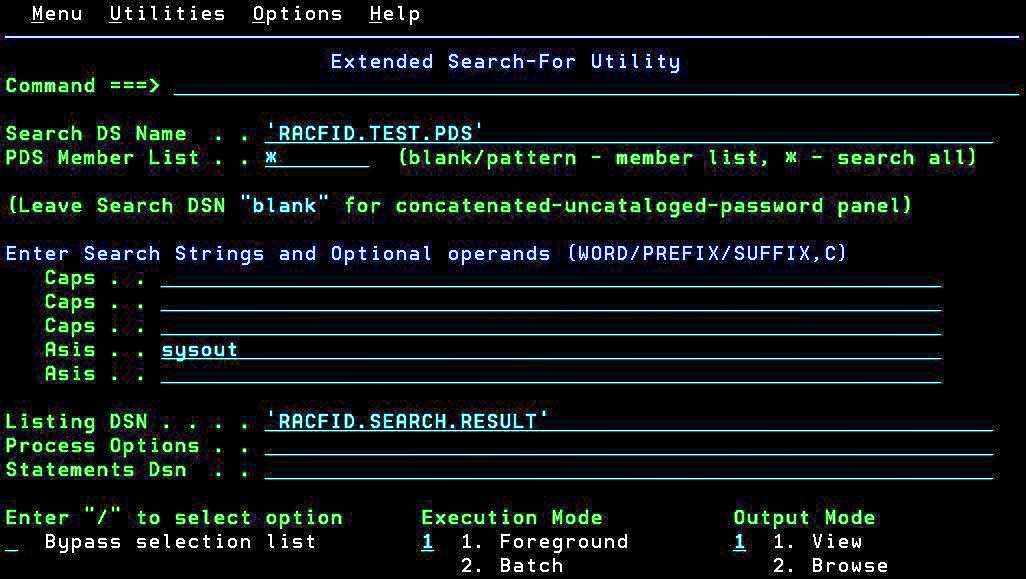 TSO-ISPF Tutorial - Extended Search Option - www.cadcobol.com.br