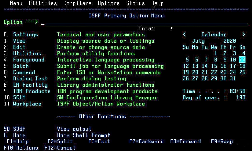 TSO-ISPF Tutorial - Interacting with z/OS - ISPF Panel - www.cadcobol.com.br
