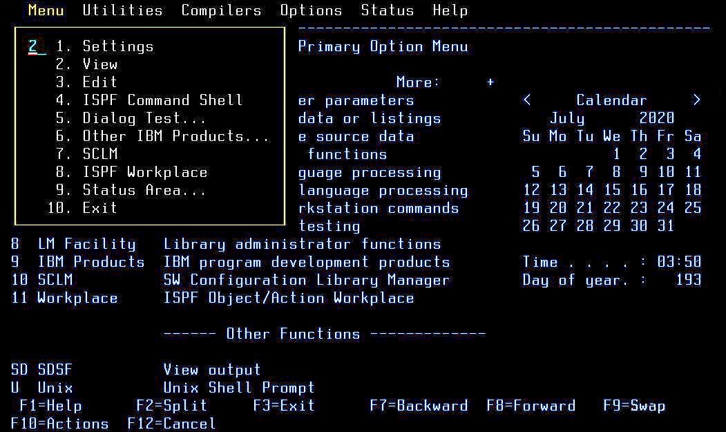 Tso Ispf Tutorial Interacting With Zos Ispf Panel Cadcobol