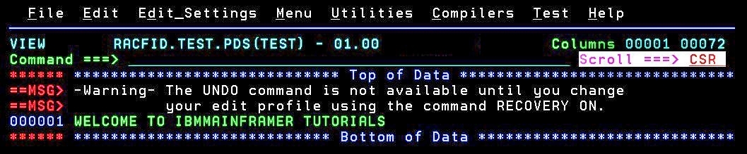 TSO-ISPF Tutorial - Scrolling Options - www.cadcobol.com.br