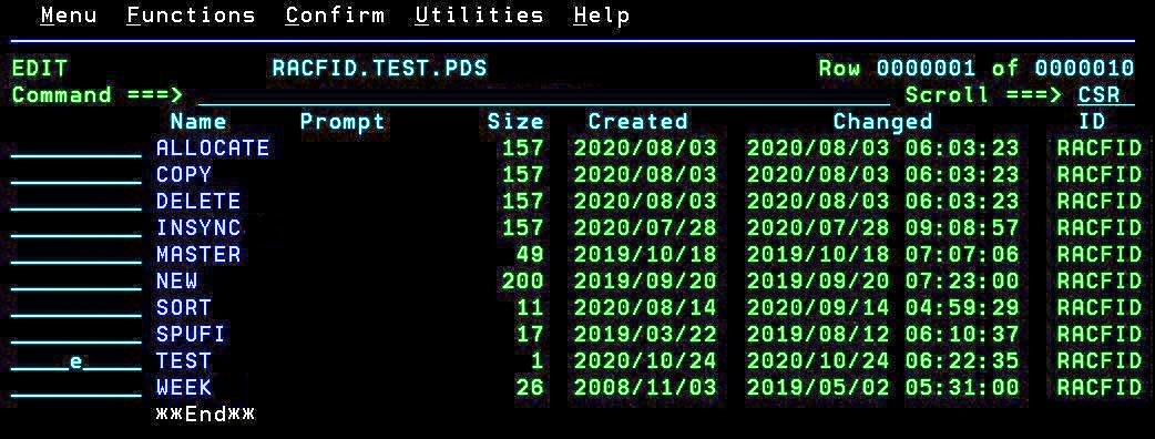 TSO-ISPF Tutorial - View/Edit Options in Dataset - www.cadcobol.com.br